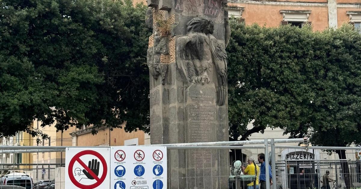 Terracina, atti vandalici al cantiere del Monumento ai Caduti di Piazza ...