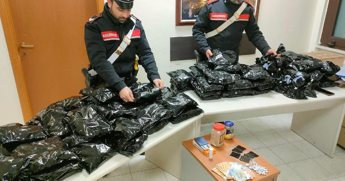 In auto con 13 chili di droga: due persone arrestate dai carabinieri ...